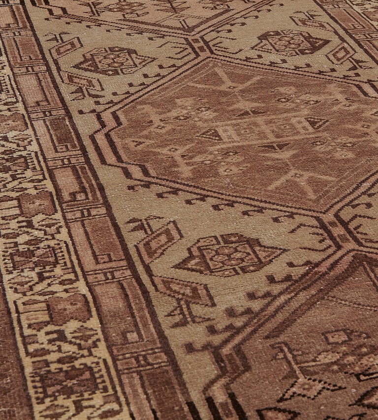 Vintage Wool Handwoven Persian Heriz Runner For Sale at 1stDibs