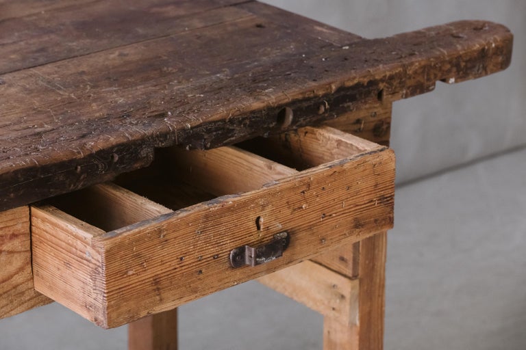 Vintage Work Console Table from France, circa 1950 For Sale at 1stDibs