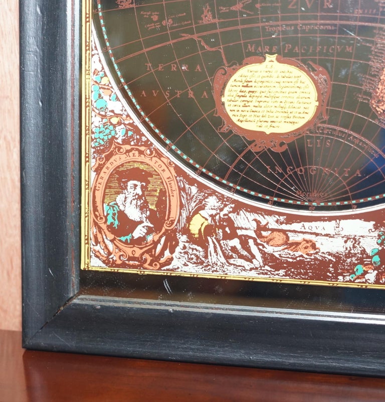 Vintage World Map Mirror Based on the Original by Johnson 1882 Military ...