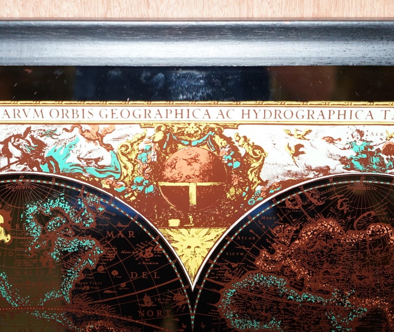 Vintage World Map Mirror Based on the Original by Johnson 1882 Military ...