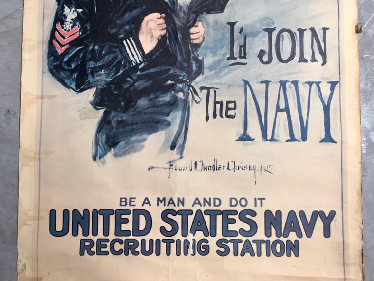 Vintage World War II Navy Poster at 1stDibs