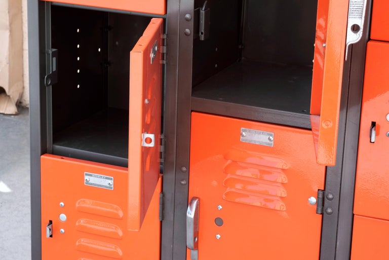 Vintage Worley Locker Unit with Multi-Door Storage, Refinished in ...