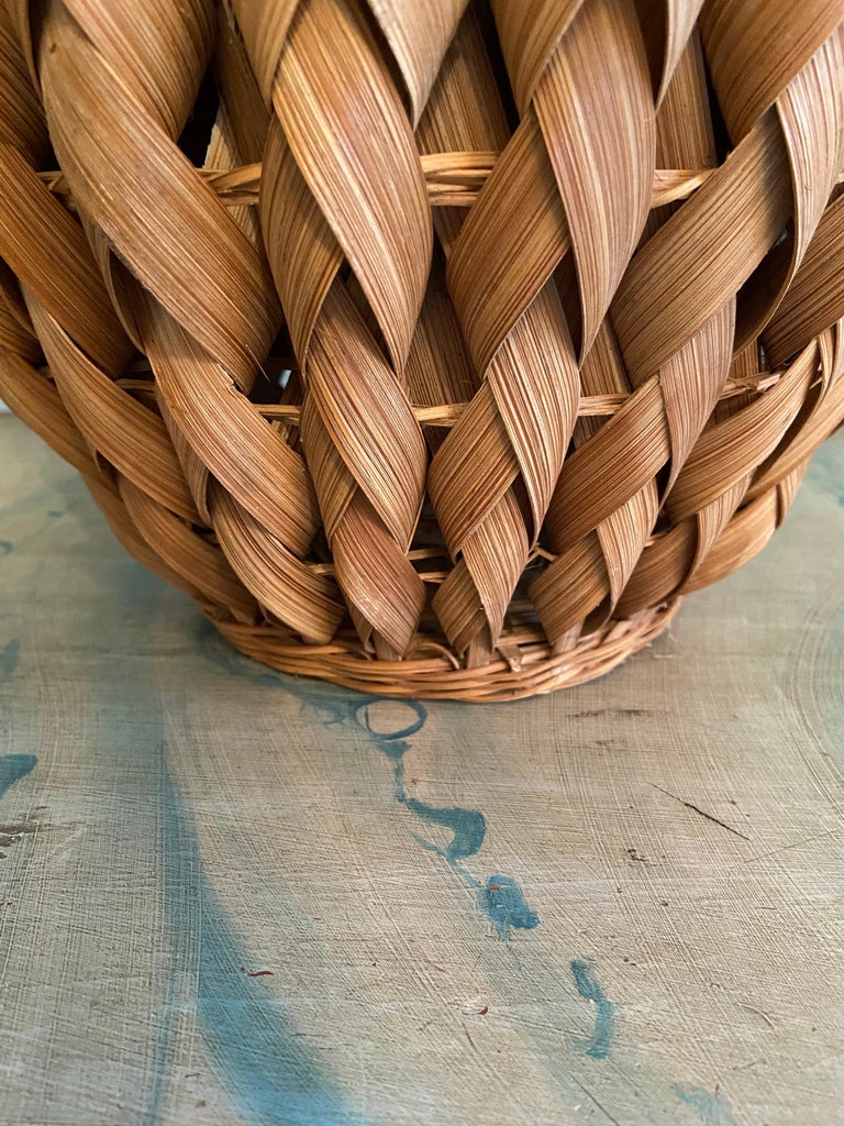 Vintage Woven Basket in Round Shape, France, 20th Century For Sale at ...
