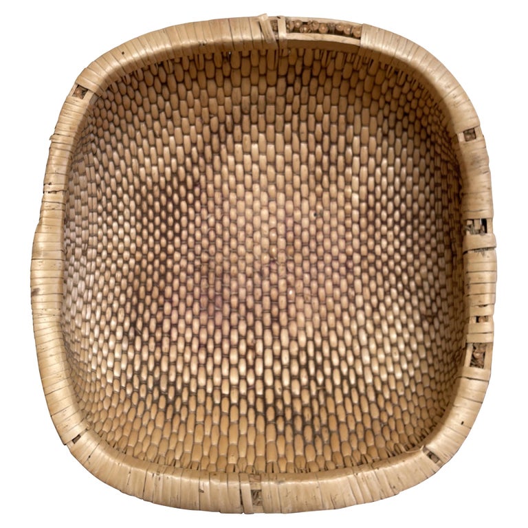 Vintage Woven Low Baskets For Sale at 1stDibs