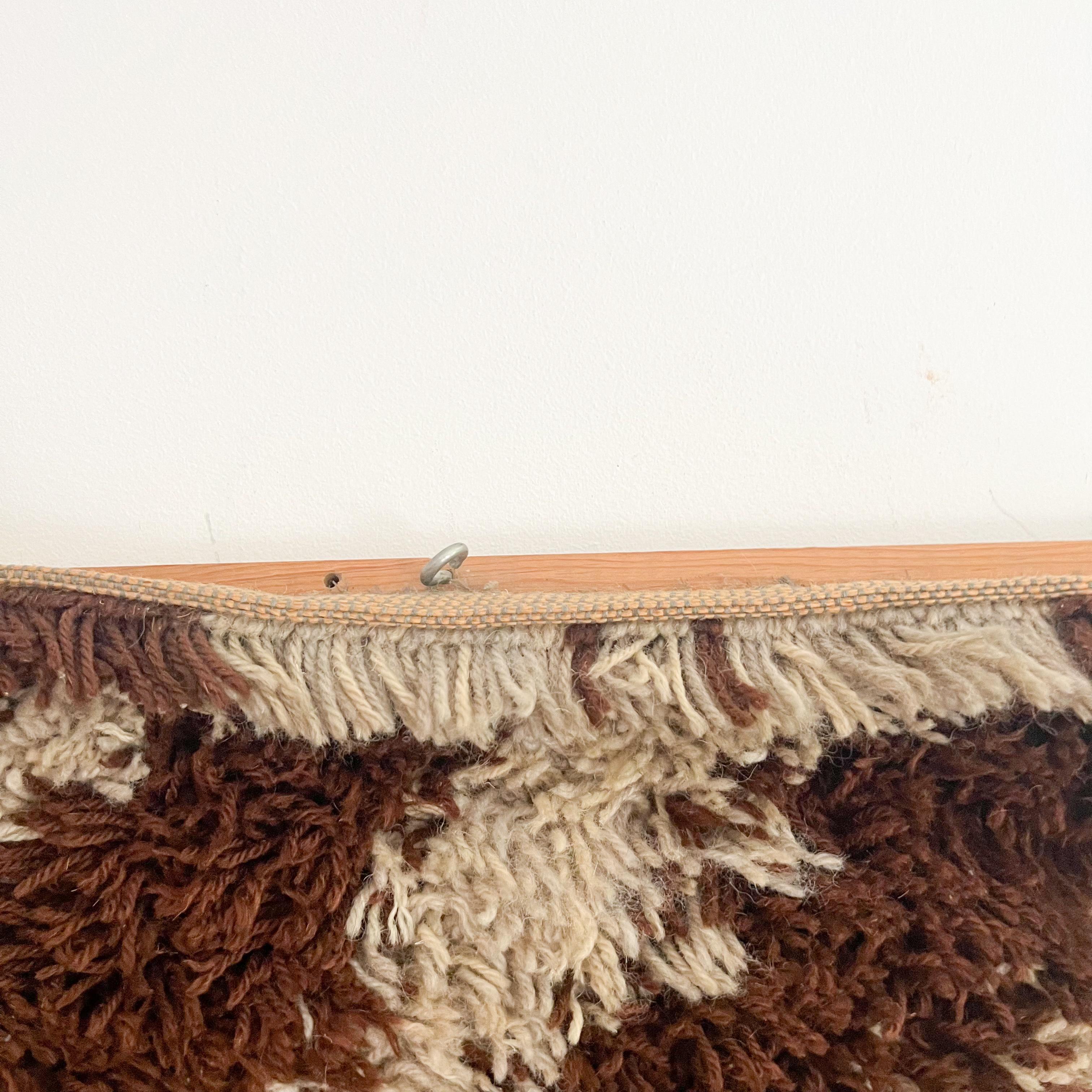 Vintage Woven Wall Hanging/Rug in Rya Style For Sale at 1stDibs