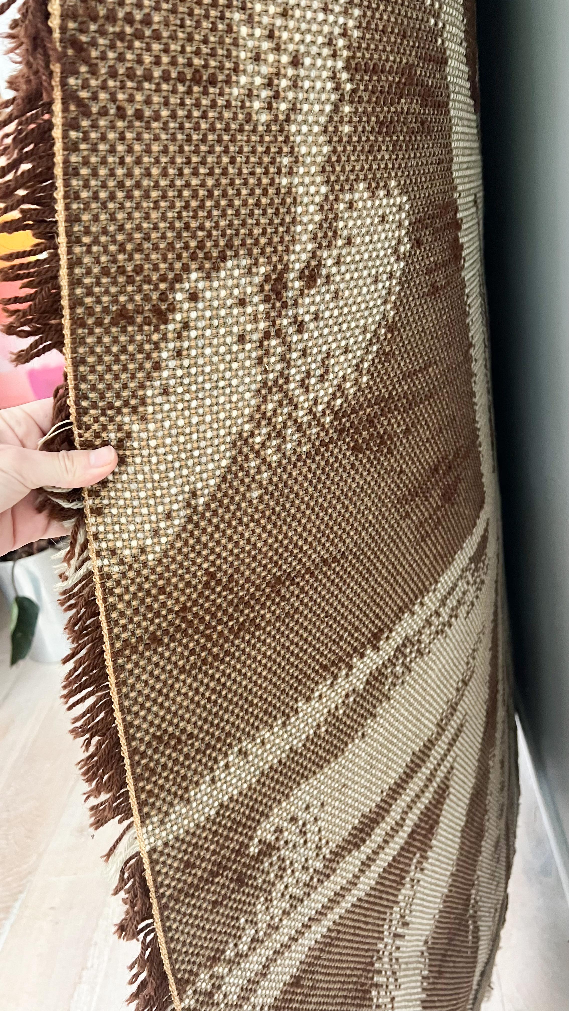 Vintage Woven Wall Hanging/Rug in Rya Style For Sale at 1stDibs