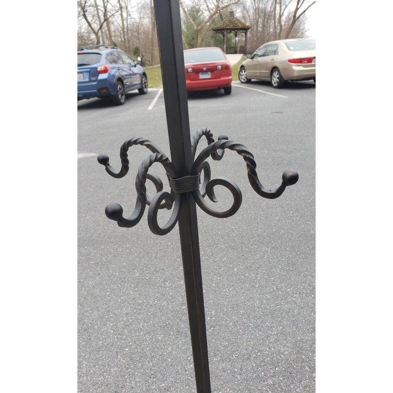 Vintage Wrought Iron Coat Rack Coat Tree For Sale at 1stDibs