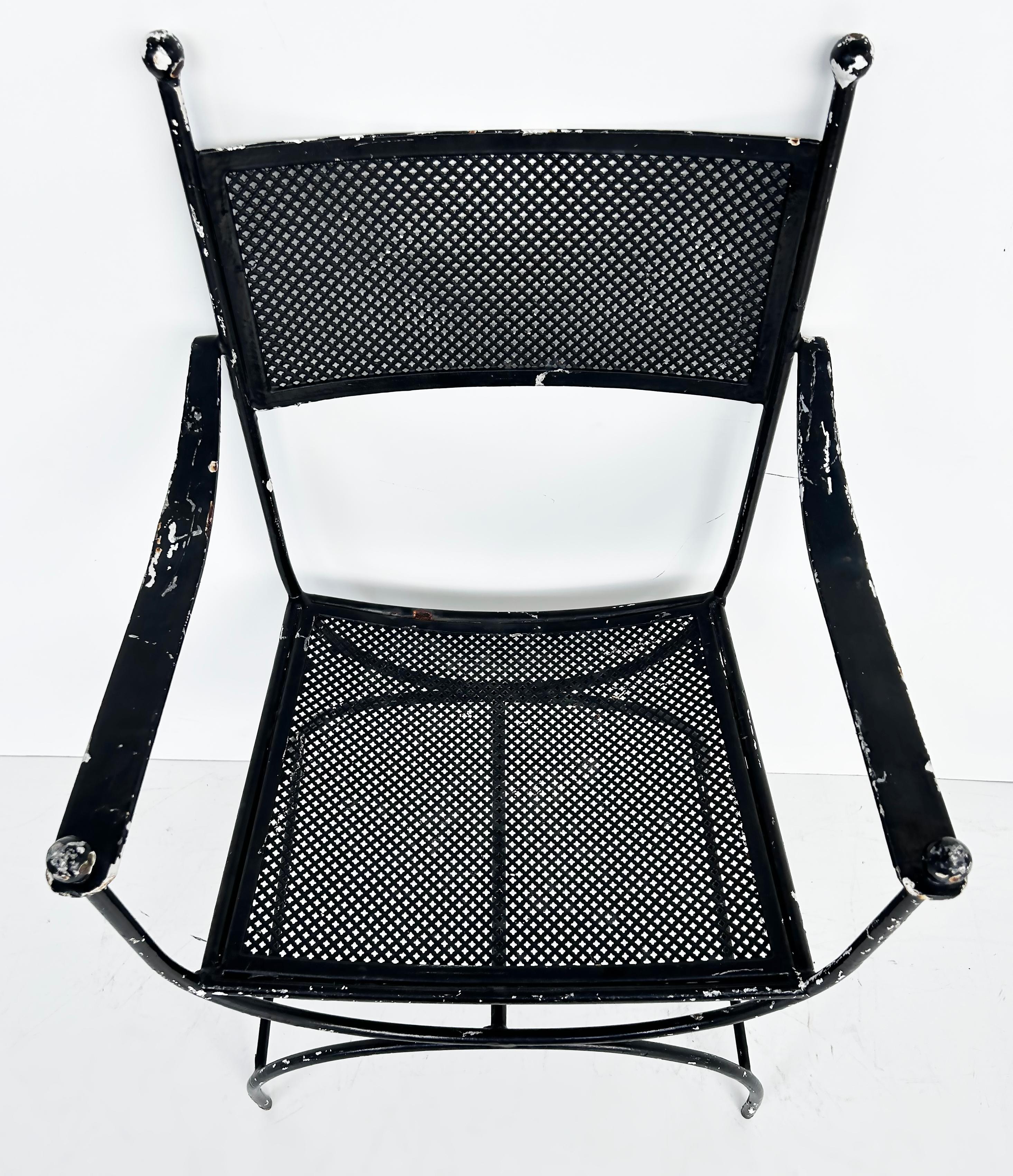 Vintage Wrought Iron Garden Patio Chairs Set of 4 at 1stDibs | used ...