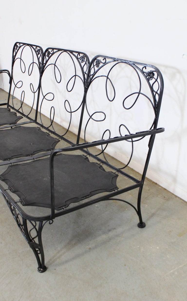 Vintage Wrought Iron Meadowcraft Iron Outdoor Patio Sofa Frame at 1stDibs
