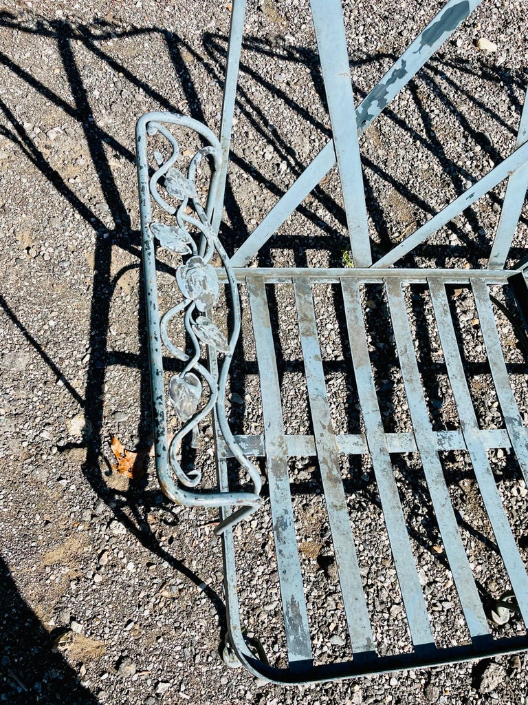 Vintage Wrought Iron Outdoor Sofa For Sale at 1stDibs