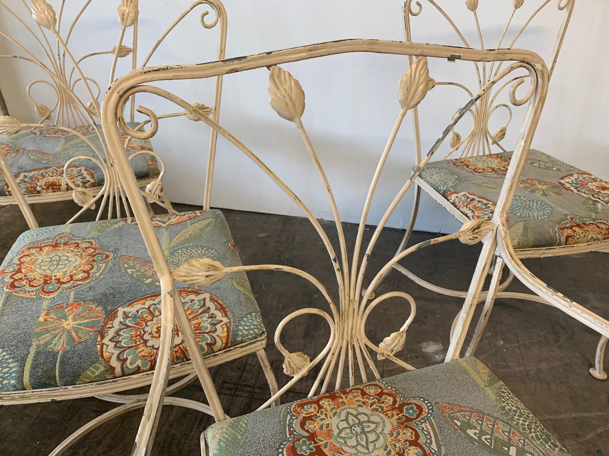 Vintage Wrought Iron Patio Chairs, Set of 4 For Sale at 1stDibs ...