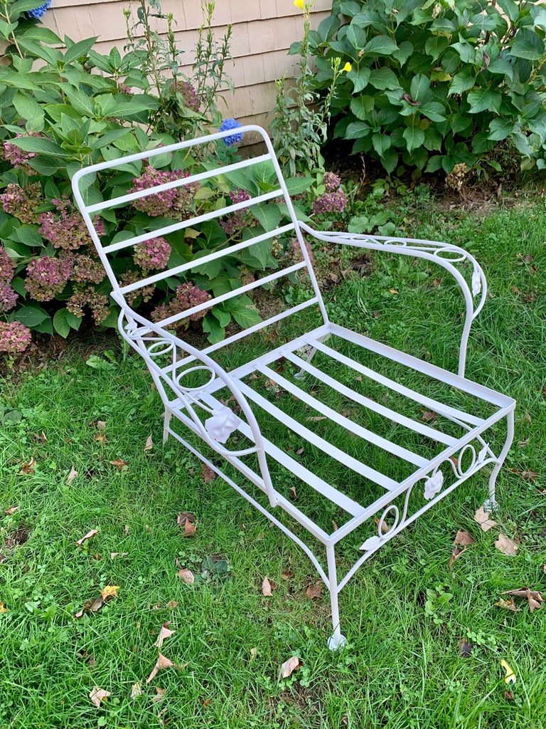 Vintage Wrought Iron Sofa Set Refinished by TVPB For Sale at 1stDibs