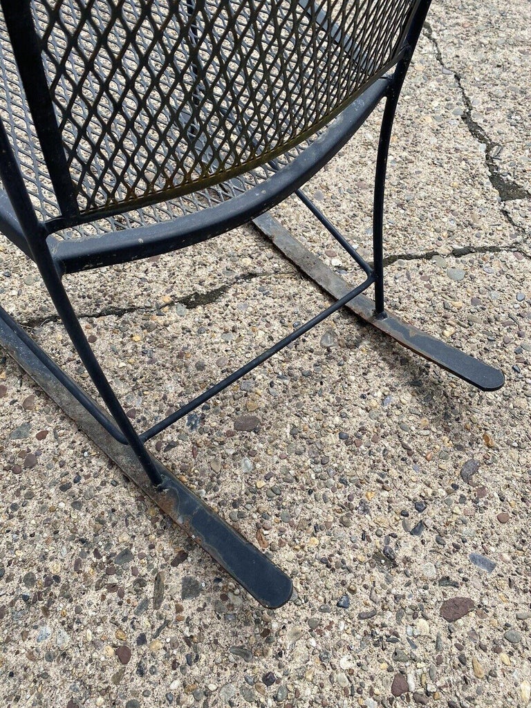 Vintage Wrought Iron Victorian Style Garden Patio Rocker Rocking Chairs ...