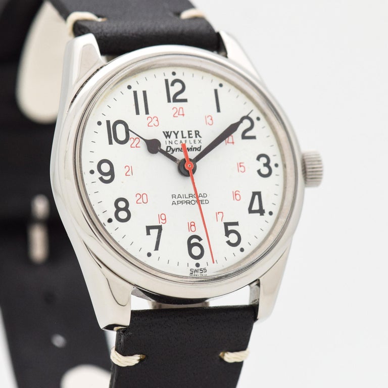 Vintage Wyler Incaflex Dynawind Lifeguard Stainless Steel Watch, 1960s ...