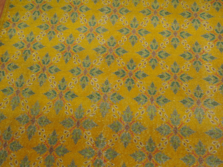 Vintage Yellow Anatolian Rug For Sale at 1stDibs