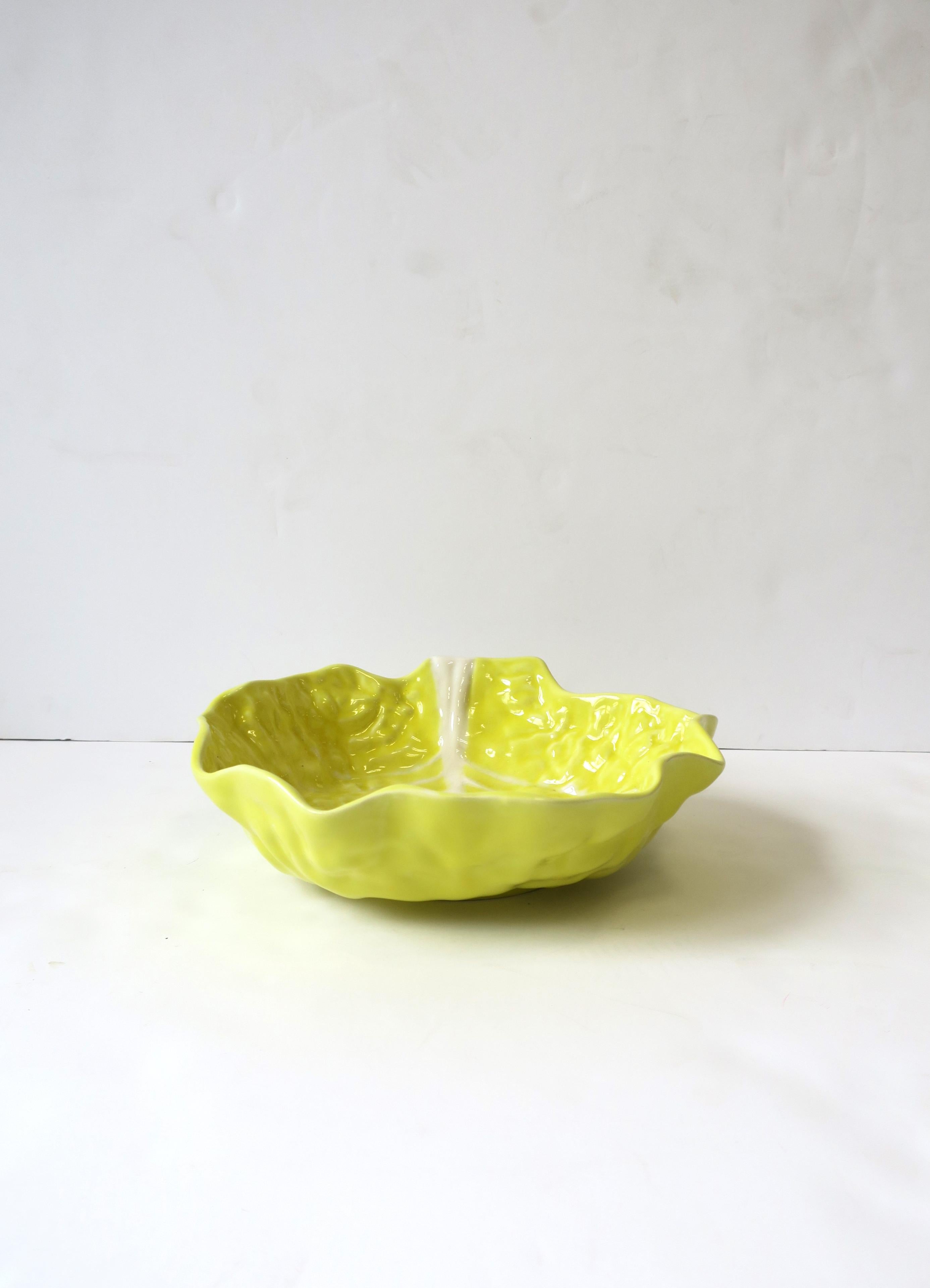 Vintage Yellow Cabbage Lettuce Leaf Bowl For Sale at 1stDibs | portugal ...