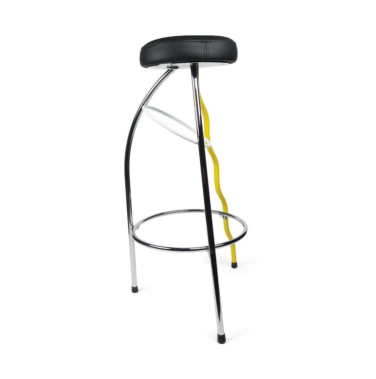 Vintage Yellow Duplex Bar Stool by Javier Mariscal for BD Barcelona For ...