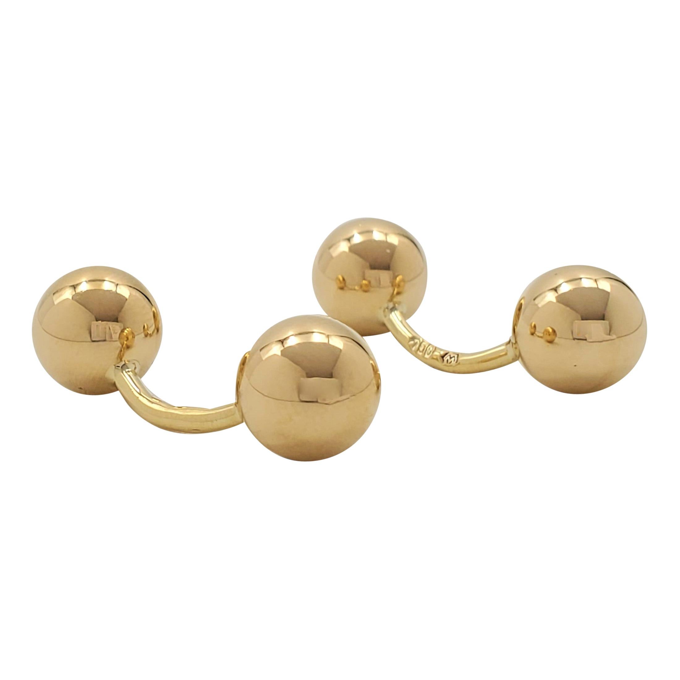 Cartier gold barbell cufflinks at 1stDibs | barbell cufflinks