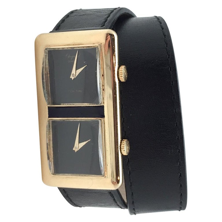 Chopard Watch "Dualtime" Collection, Leather Band at 1stDibs