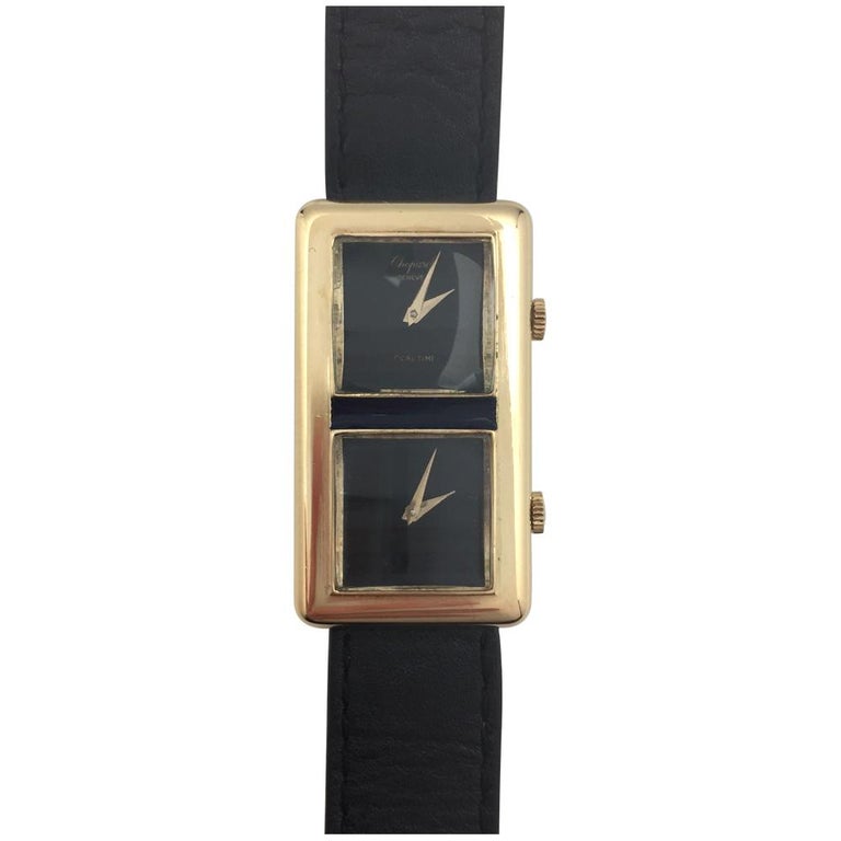 Chopard Watch "Dualtime" Collection, Leather Band at 1stDibs