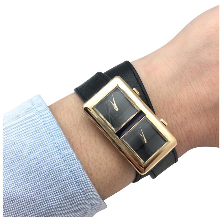 Chopard Watch "Dualtime" Collection, Leather Band at 1stDibs