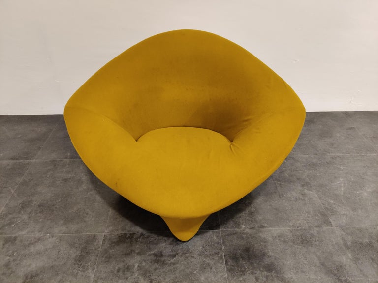 Vintage Yellow Lounge Chair, 1970s at 1stDibs