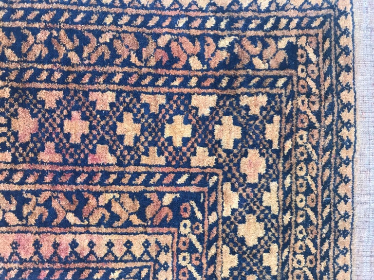 Vintage Yellow Orange Afghan Rug For Sale at 1stDibs