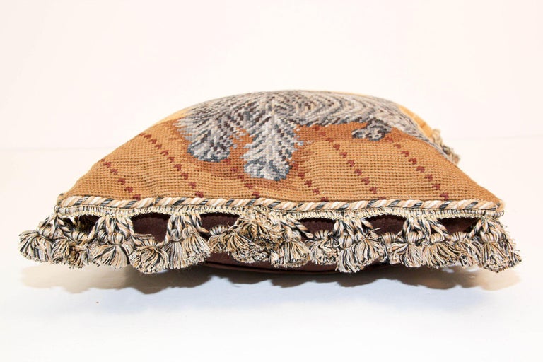 Vintage Yorkshire Terrier Needlepoint Throw Pillow Dog Pillow Design ...