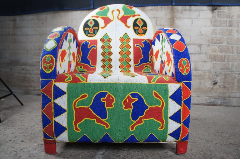 Vintage Yoruba Nigerian African Beaded Tribal Ceremonial Chiefs Arm ...