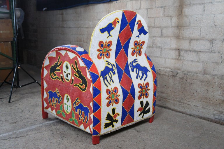 Vintage Yoruba Nigerian African Beaded Tribal Ceremonial Chiefs Arm ...