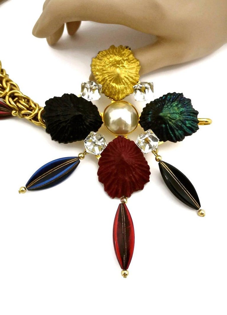 Vintage YSL Yves Saint Laurent by Robert Goossens Flower Charm Necklace ...