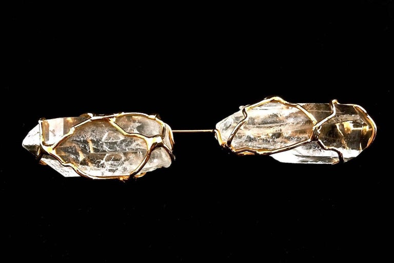 Vintage YSL Yves Saint Laurent Rock Crystal by Robert Goossens Brooch ...