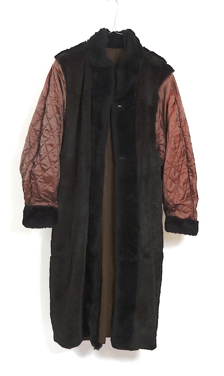 Vintage Yves Saint Laurent brown coat lined with chinchilla and ...