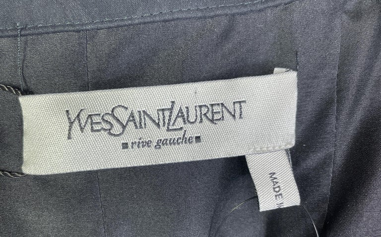 Vintage Yves Saint Laurent Bustier Dress in Silk, 1980s For Sale at 1stDibs