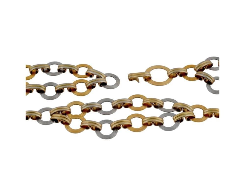 Vintage Yves Saint Laurent Double Disc Chain Belt For Sale at 1stDibs