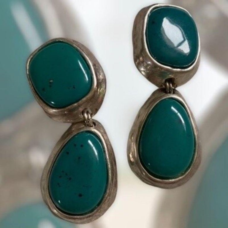 Vintage Yves Saint Laurent earrings For Sale at 1stDibs
