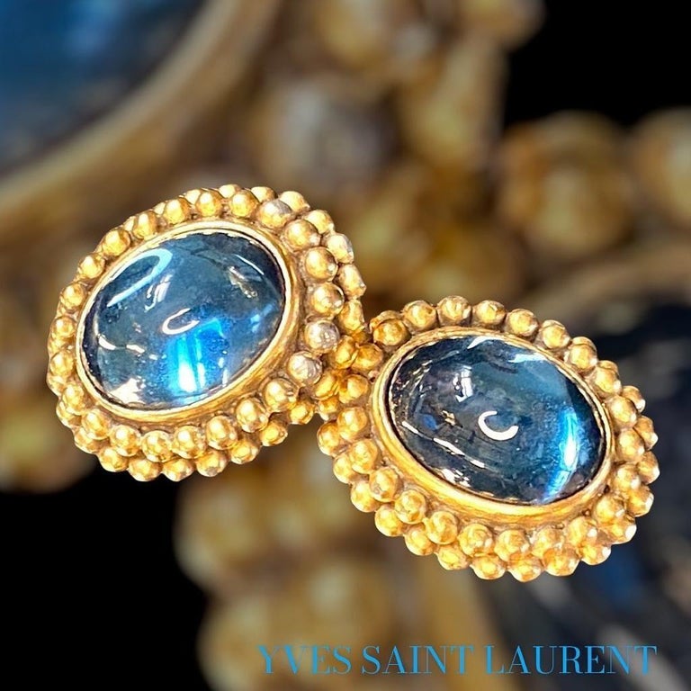 Vintage YVES SAINT LAURENT earrings For Sale at 1stDibs