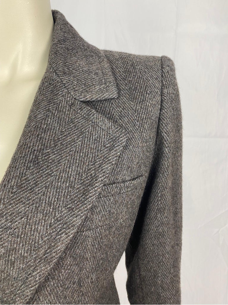 Vintage Yves saint Laurent Haute couture wool jacket For Sale at 1stDibs