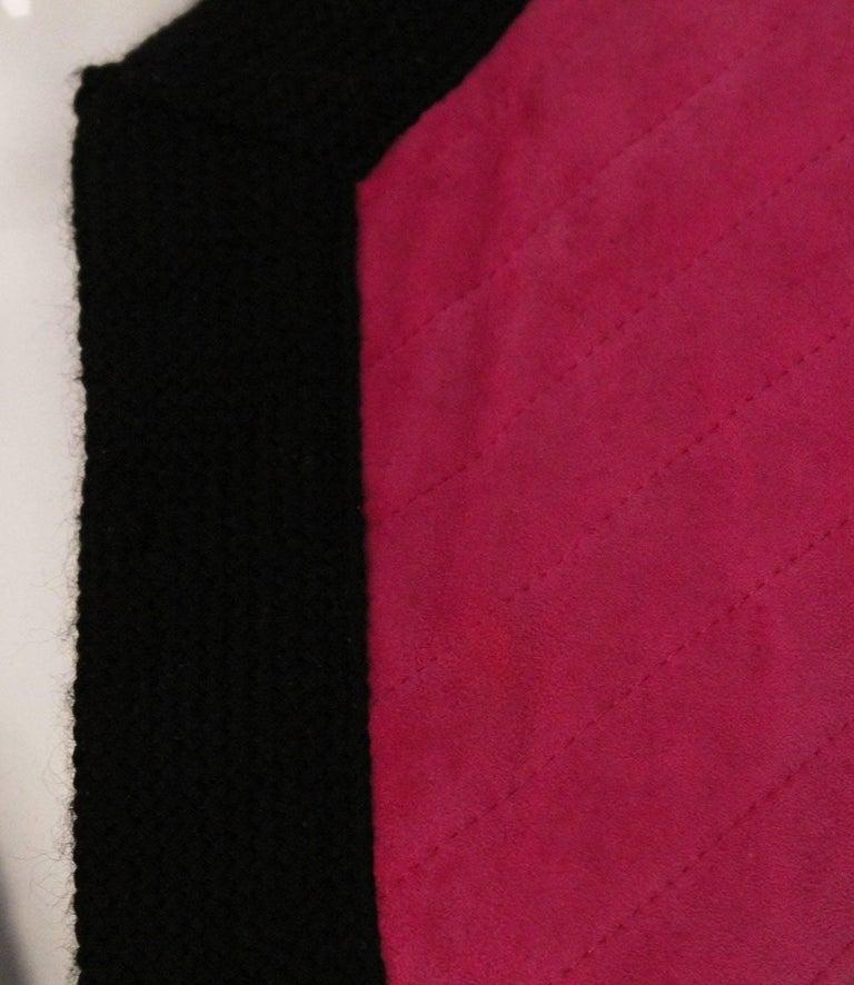 Vintage Yves Saint Laurent Rive Gauche Pink Suede Jacket For Sale at ...