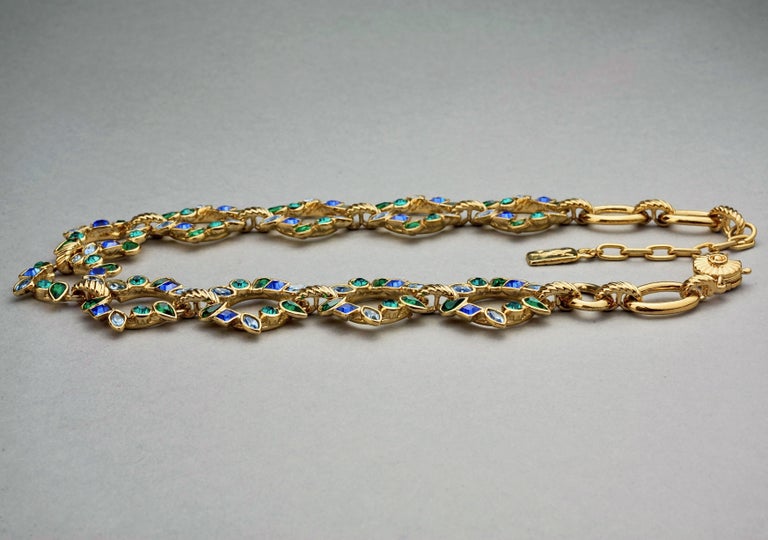 Vintage YVES SAINT LAURENT Ysl by Goossens Multi Color Rhinestone ...