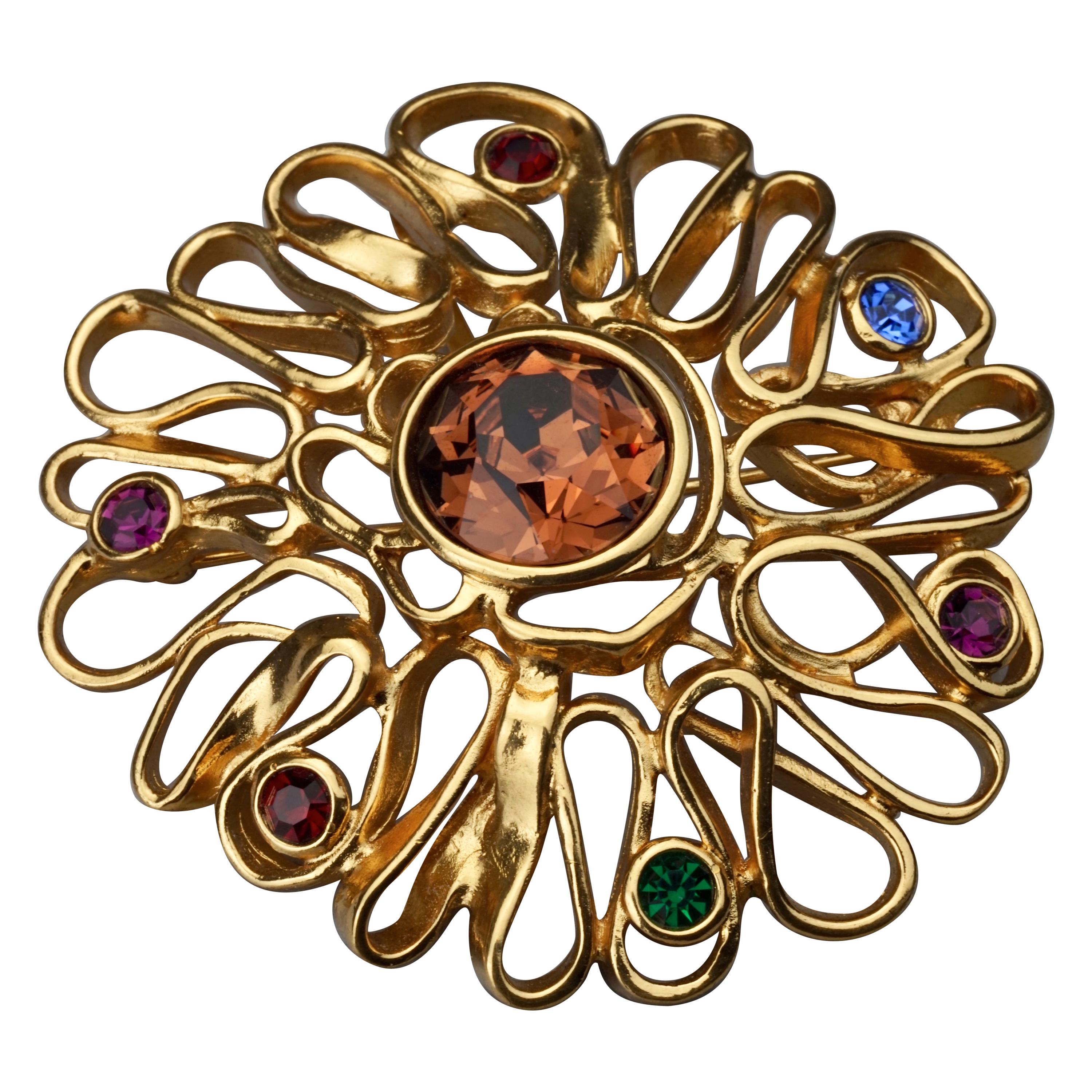 Yves Saint Laurent YSL Vintage Sterling Silver Logo Brooch at 1stDibs ...