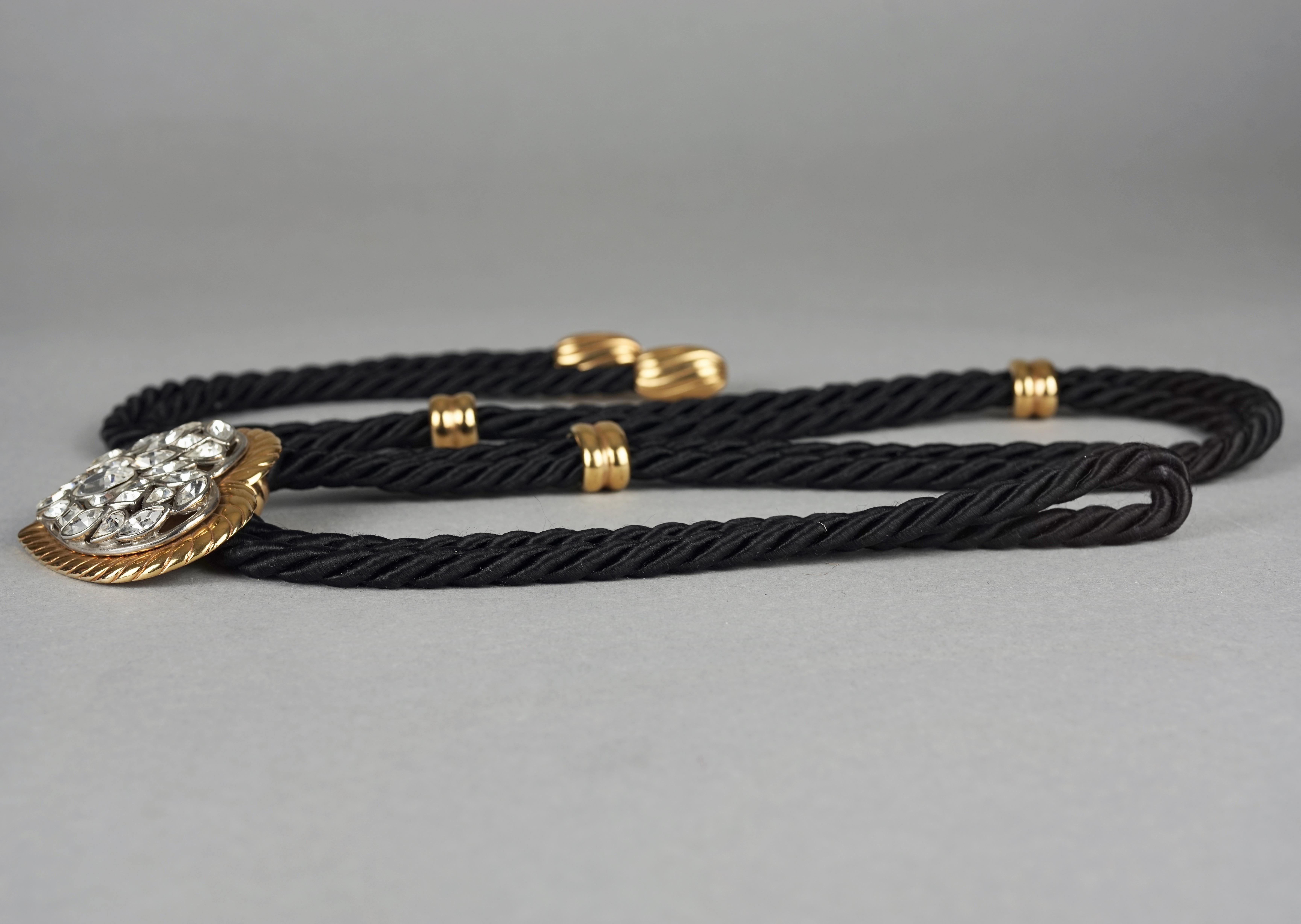Vintage YVES SAINT LAURENT Ysl by Robert Goossens Heart Rhinestone Cord ...