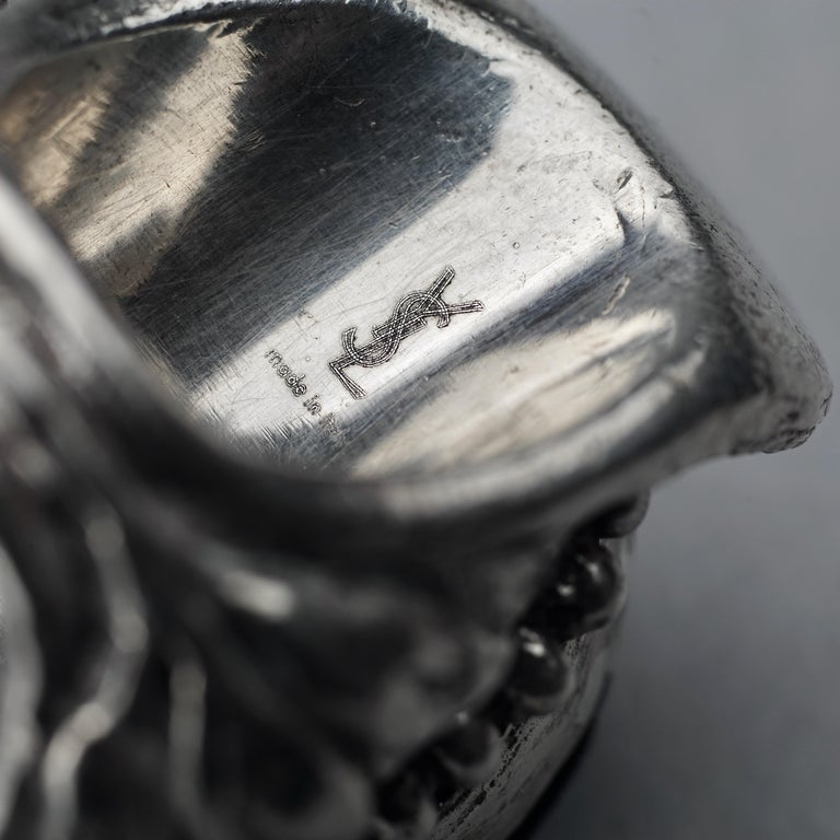 Vintage YVES SAINT LAURENT Ysl by Tom Ford Velvet Sterling Silver Ring ...