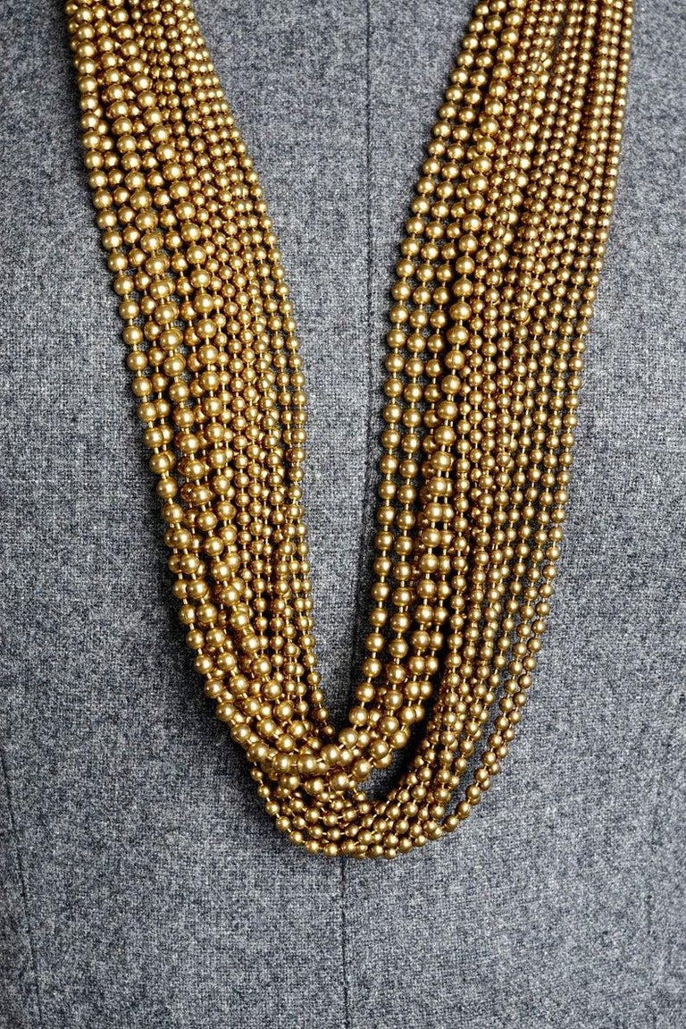 Vintage YVES SAINT LAURENT Ysl Multi Layer Chain Necklace For Sale at ...
