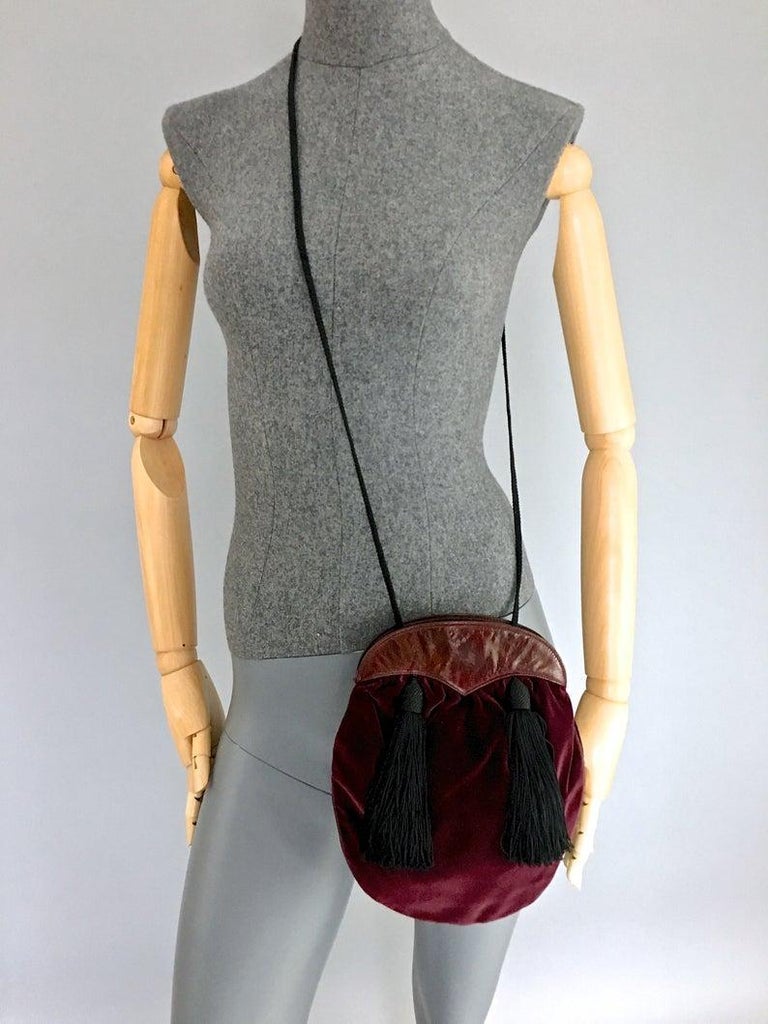 Vintage YVES SAINT LAURENT Ysl Velvet Tassel Russian Collection Bag at ...