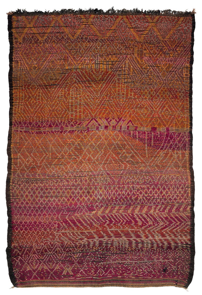 Vintage Zayan Moroccan Rug For Sale at 1stDibs