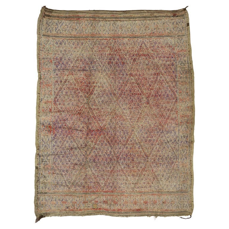 Vintage Zayane Moroccan Rug by Berber Tribes of Morocco For Sale at 1stDibs