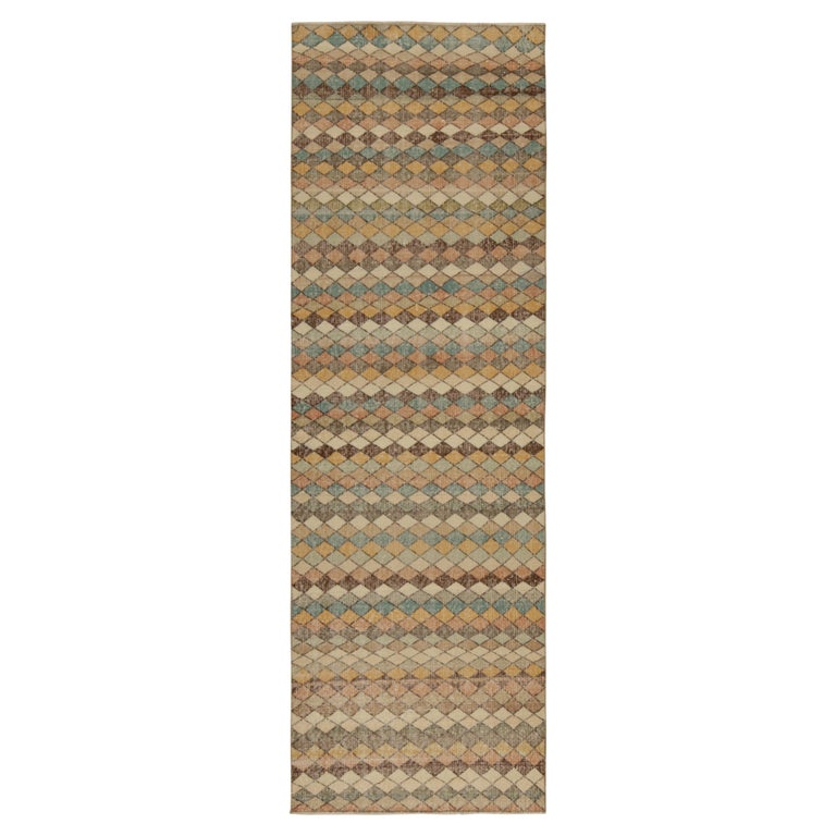 Vintage Zeki Muren Rug in Polychromatic Geometric Pattern, by Rug and ...