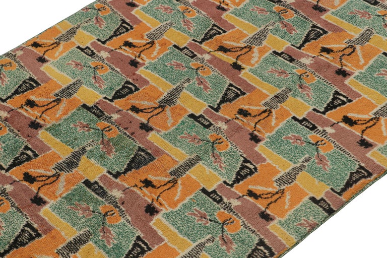Vintage Zeki Müren Rug with Polychromatic Geometric Pattern by Rug and ...