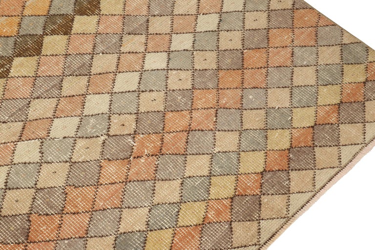 Vintage Zeki Muren Runner in Polychromatic Geometric Pattern, by Rug ...